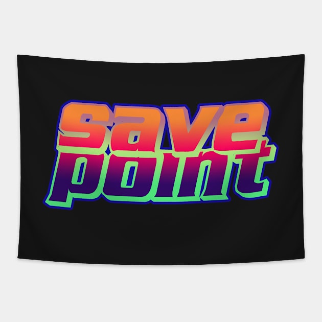 SAVE POINT Gamer silliness - Anime - Tapestry | TeePublic