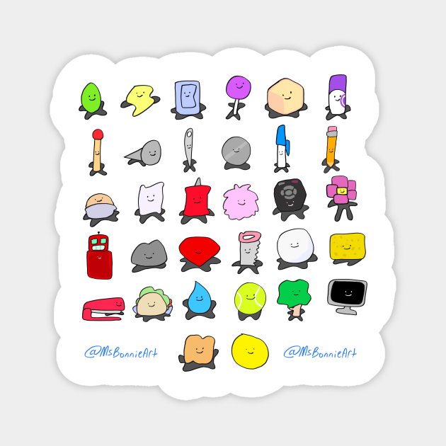 Bfdi All Contestants Pack Part 2 - Bfb - Magnet | TeePublic