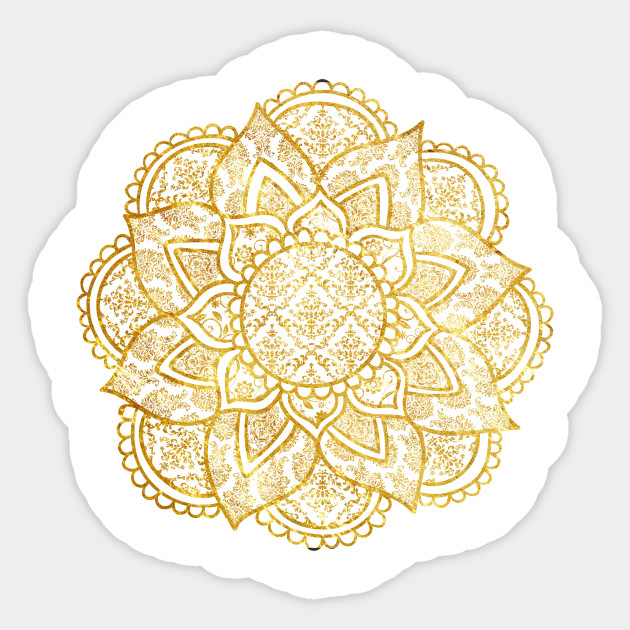 Mandala - Gold - Mandala - Sticker | TeePublic