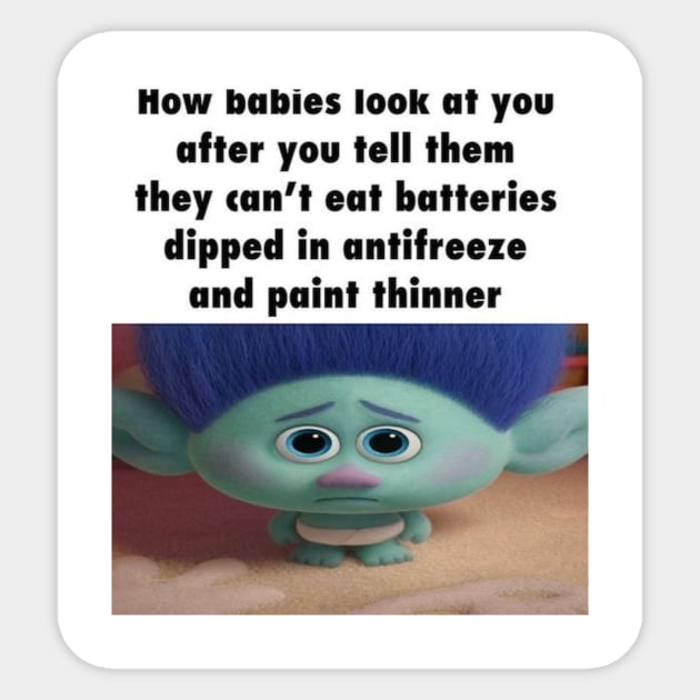 Disappointed Baby Troll Meme – Dark Humor - Meme - Sticker | TeePublic