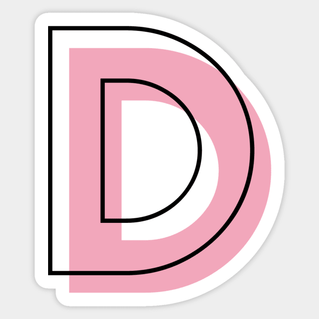 Letter D Initial - Initial - Sticker | TeePublic
