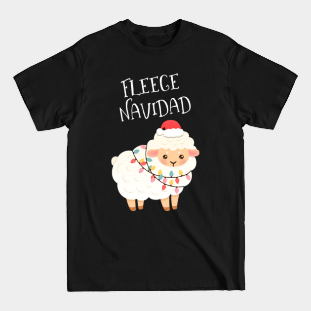 Fleece Navidad Xmas Christmas Sheep Pun Illustration - Fleece Navidad ...