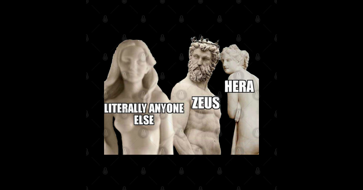 Zeus Meme - Zeus - Sticker | TeePublic