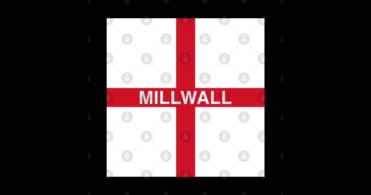 Millwall St George Banner - Millwall - Sticker | TeePublic