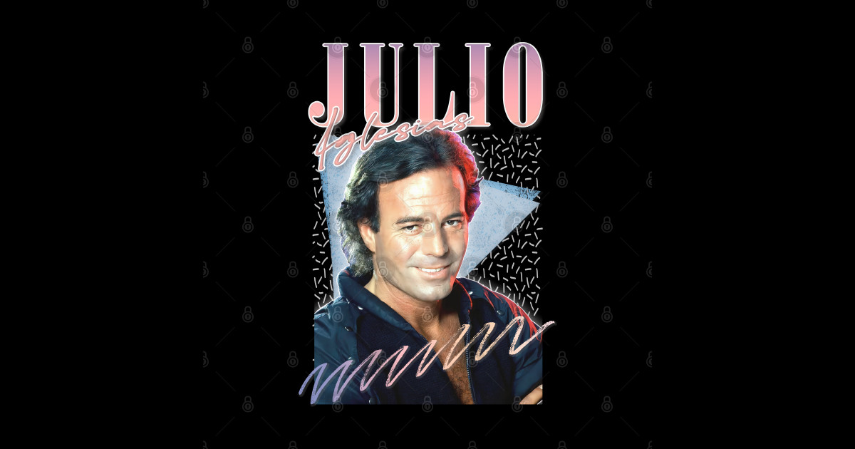 Julio Iglesias / Retro Style Fan Design - Julio Iglesias - Sticker ...
