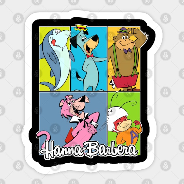 Hanna Barbera Characters 1 - Hanna Barbera - Sticker | TeePublic