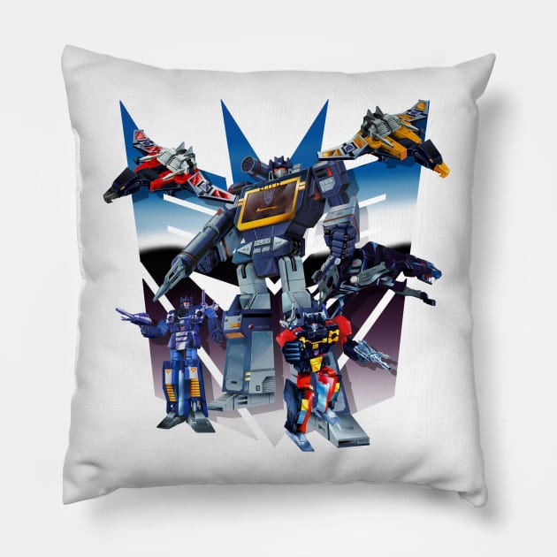 Masterpiece Soundwave and Cassettes - Transformers - Pillow | TeePublic