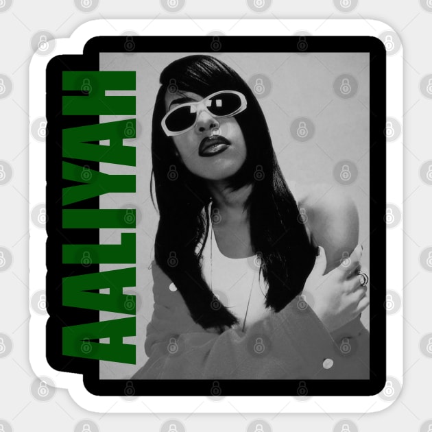 Aaliyah // Aaliyah Retro Aesthetic Fan Art // 90s - Aaliyah - Sticker ...