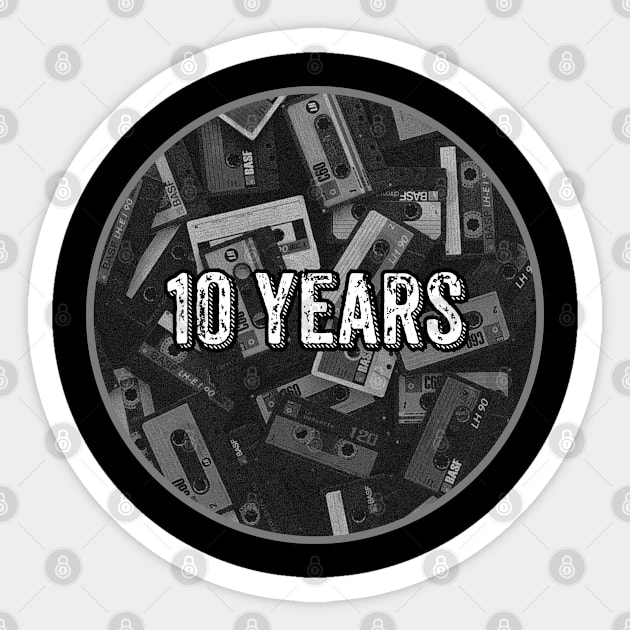 10 Years / Cassette Tape - 10 Years - Sticker | TeePublic