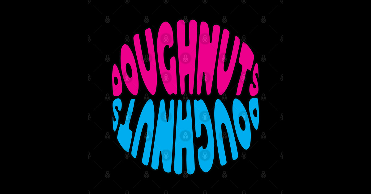 Colorful doughnuts typography - Colorful Donuts - T-Shirt | TeePublic