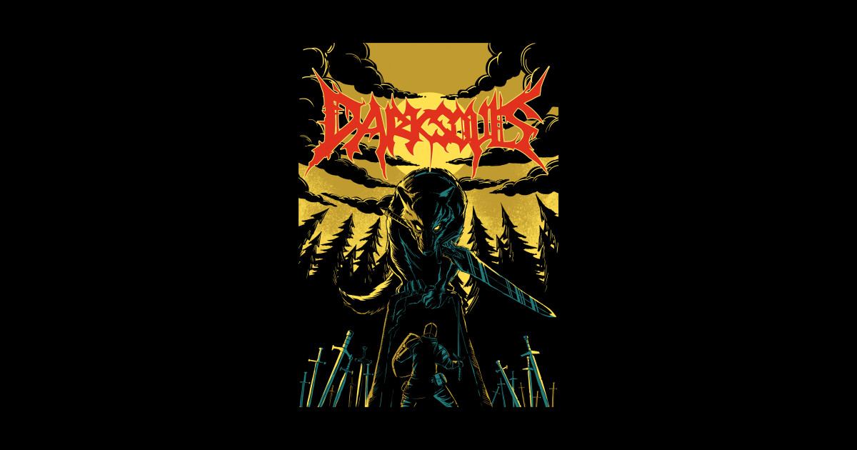 Unofficial Dark Souls Metal Band Tee - Gaming - T-Shirt | TeePublic