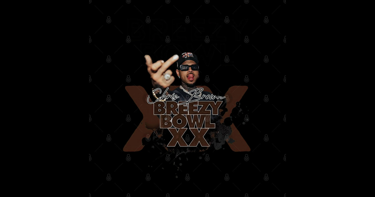 Chris Brown Breezy Bowl XX Tour 2025 Retro Graphic - Chris Brown ...