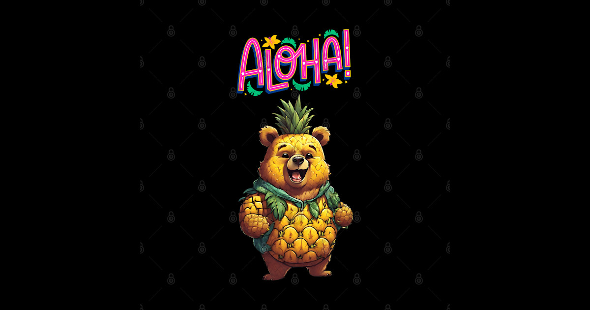 pinapple bear - Pinapple - Sticker | TeePublic