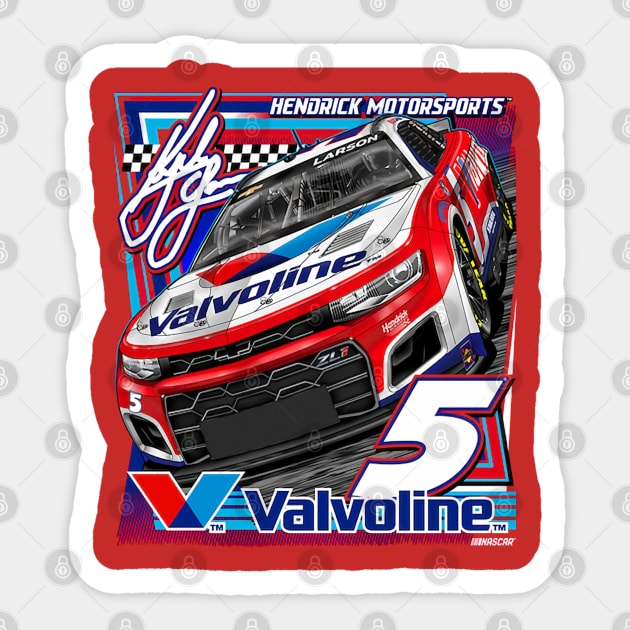 Kyle Larson Valvoline Car - Kyle Larson - Sticker | TeePublic