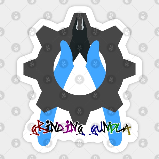 Grinding Gunpla Logo - Logo - Sticker | TeePublic