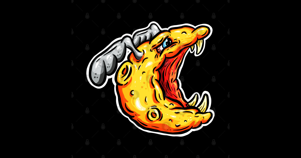 Vampire Gummy Moon Lunar Cartoon Lowbrow - Vampire Moon - Sticker ...