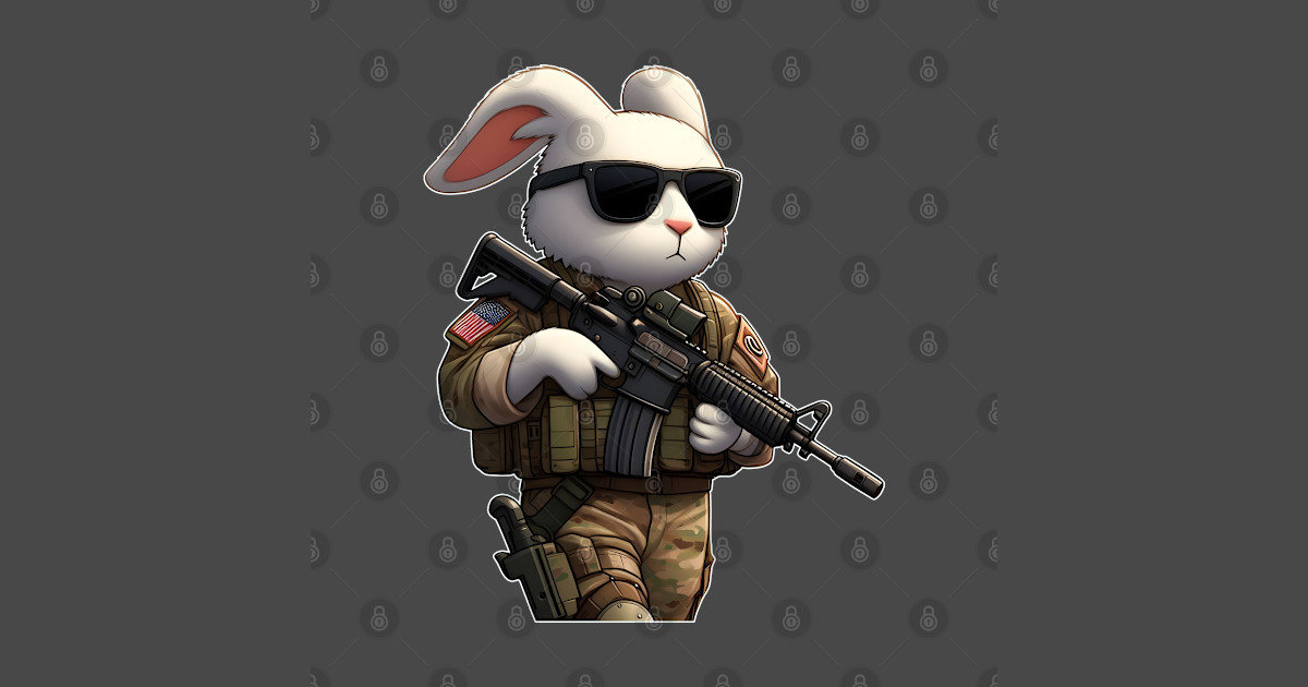 Tactical Rabbit - Rabbit - T-Shirt | TeePublic