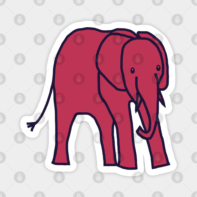 Viva Magenta Color of the Year 2023 Young Elephant - Elephant - Magnet ...