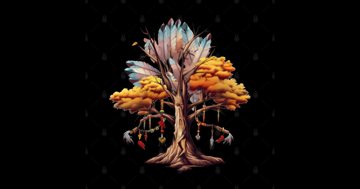Native American Tree - Native American - Sticker | TeePublic