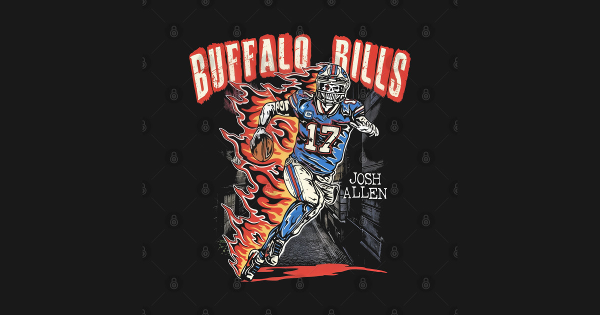 Josh Allen Skeleton Flame - Josh Allen - T-Shirt | TeePublic