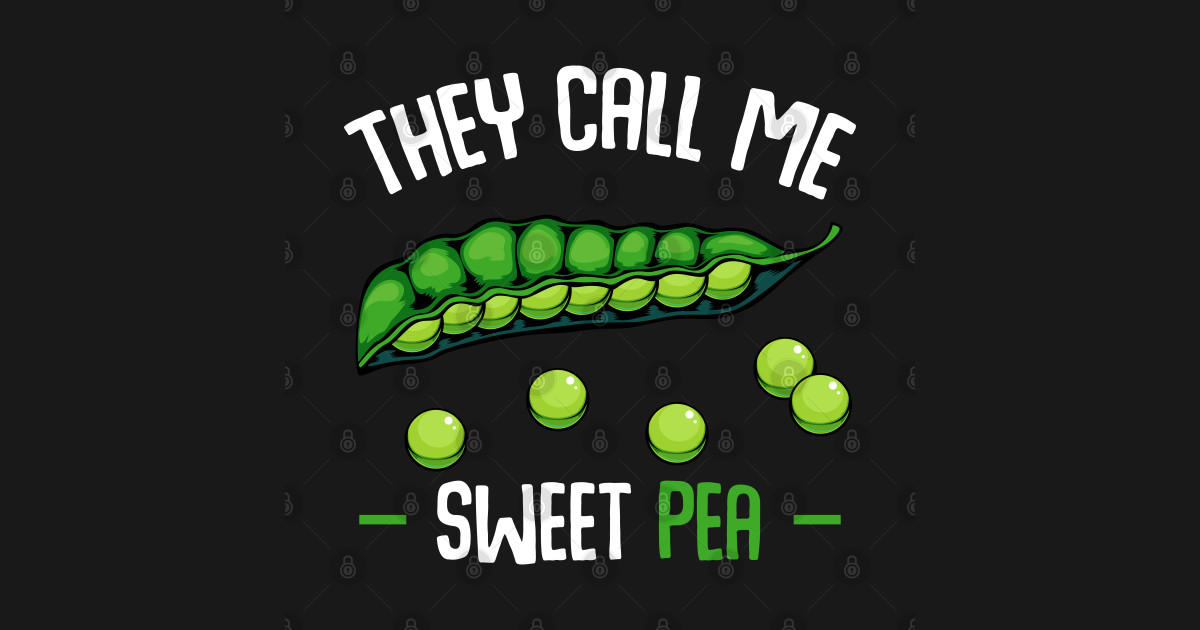 Peas - They Call Me Sweet Pea - Funny Saying Vegetable - Vegetables ...