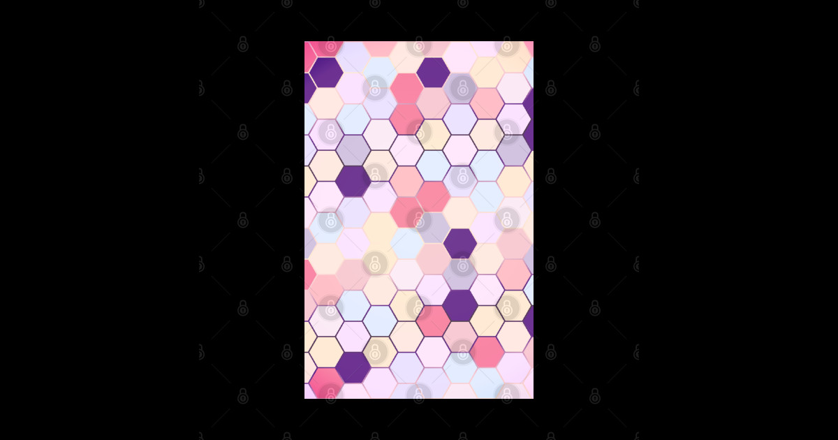 Cute Pastel Pink hexagon pattern - Hexagonal Pattern - Sticker | TeePublic