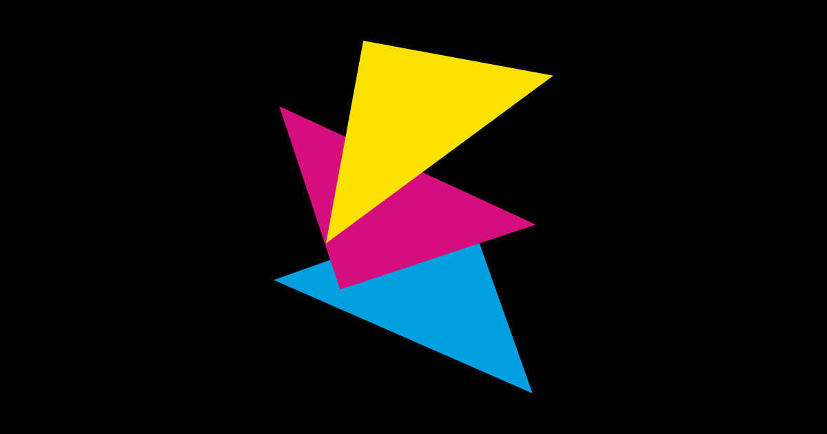 CMYK Triangles - Cmyk - Sticker | TeePublic