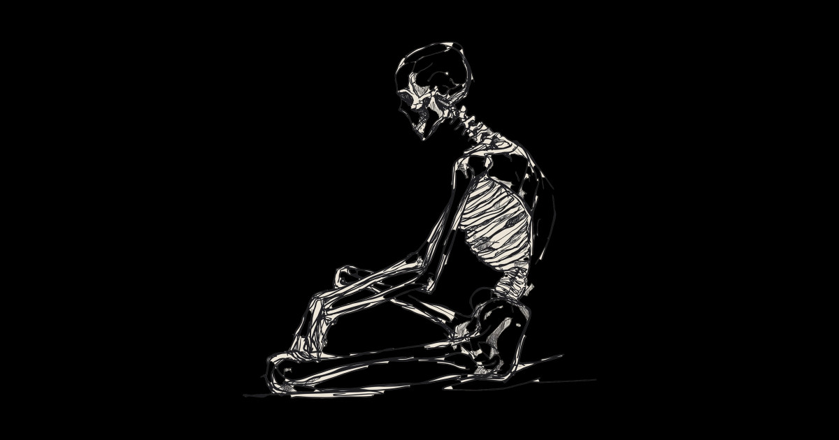 Thinking Skeleton - Skeleton - Sticker | TeePublic