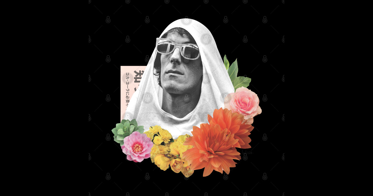 Spinetta & flowers - Luis Alberto Spinetta - Sticker | TeePublic