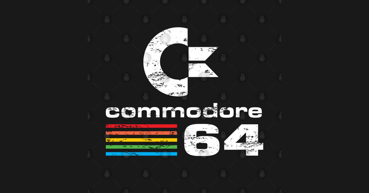 Commodore 64 Retro Logo. - Retro Computers - T-Shirt | TeePublic