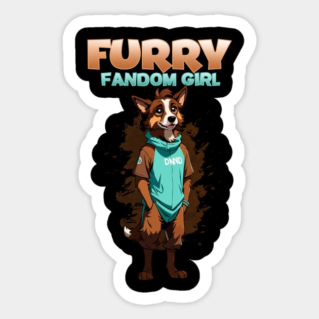 Furry Fandom Girl I Cute Furries Fandom Cosplay - Furry - Sticker ...