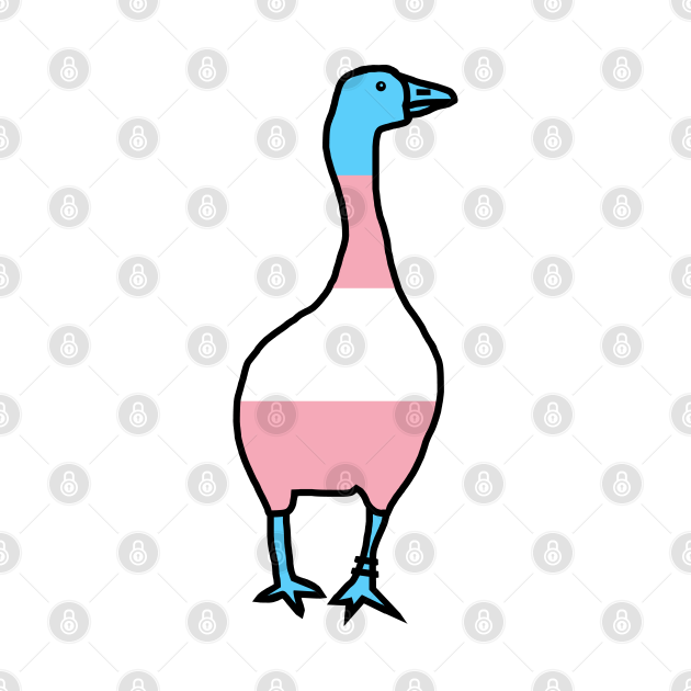 Transgender Pride Flag Goose - Transgender Pride Flag - T-Shirt | TeePublic