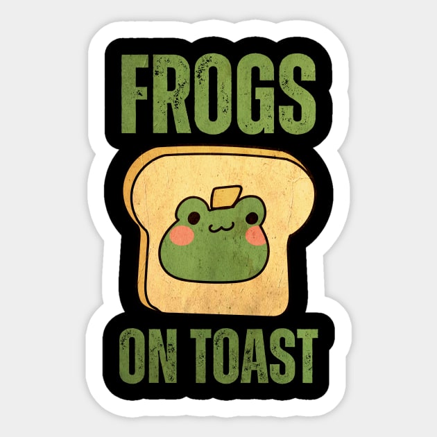 Frogs on Toast - Frogs - Sticker | TeePublic