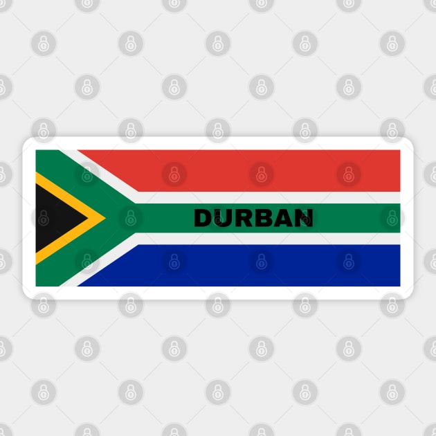 Durban City in South African Flag - Durban - Sticker | TeePublic