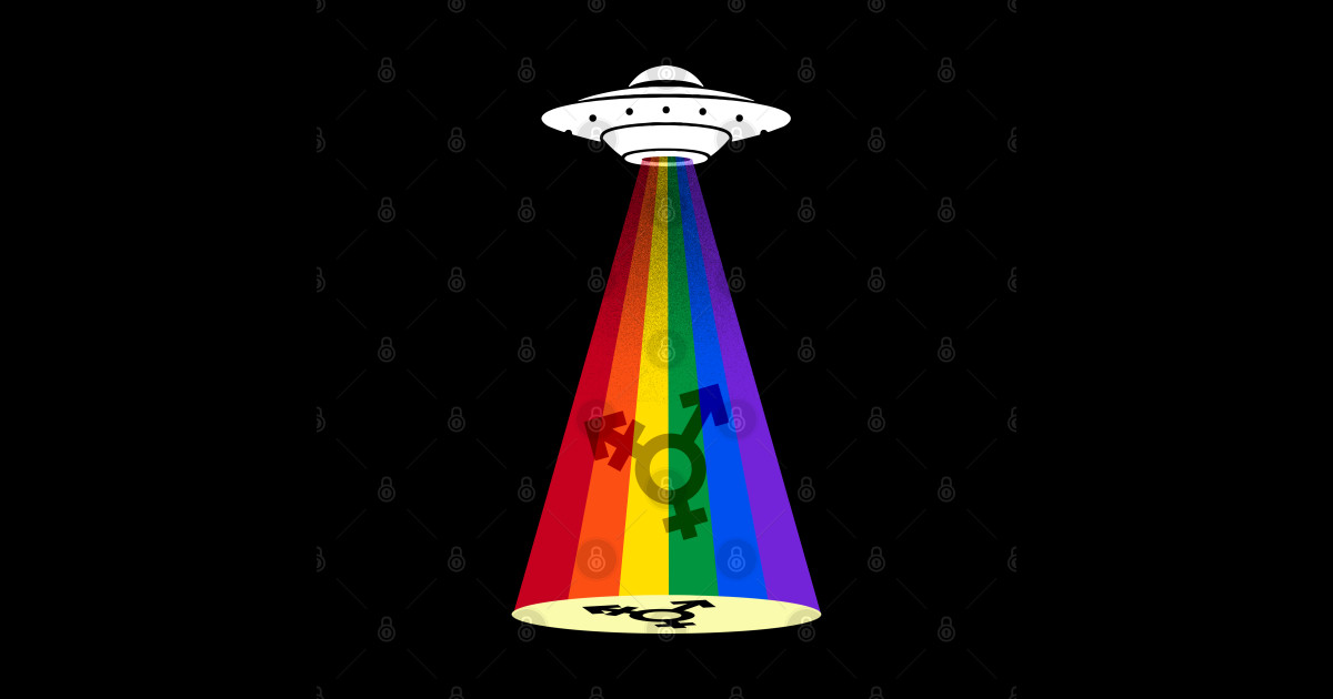 UFO SPACE SHIP ABDUCTION RAINBOW - Rainbow Ufo Science Fiction Lgbtq ...