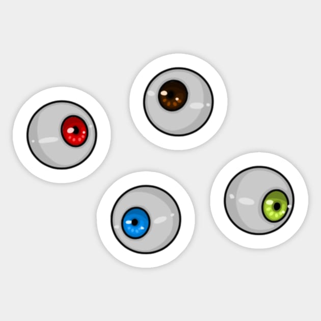 Sally Face Prosthetic Eyes - Sticker - Sticker | TeePublic