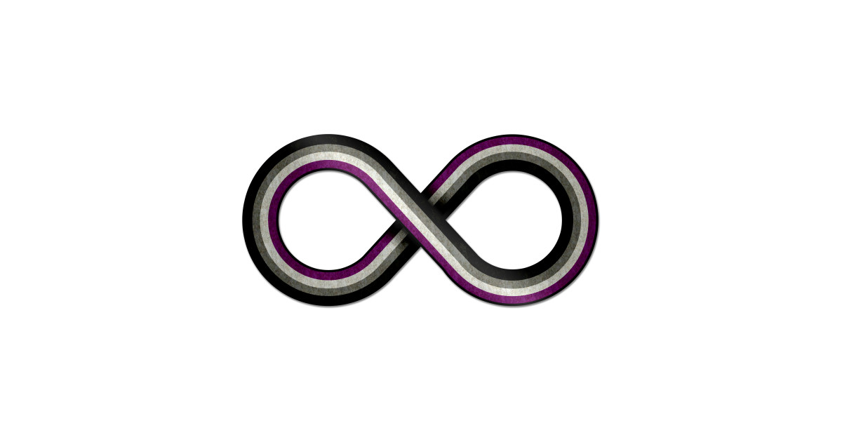 Large Infinity Vector Symbol Striped with Asexual Pride Flag - Infinity ...
