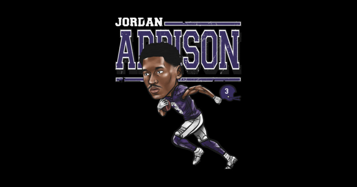 Jordan Addison Minnesota Cartoon - Jordan Addison - Sticker | TeePublic