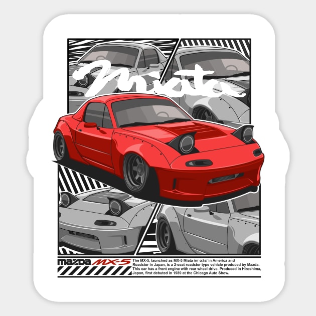 Mazda miata MX 5 - Miata Mx5 - Sticker | TeePublic