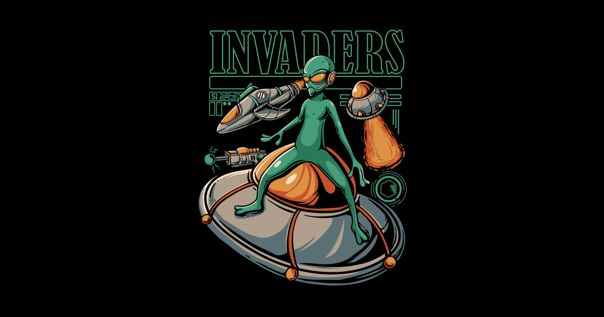 Space Invaders - Alien Invasion - Sticker | TeePublic