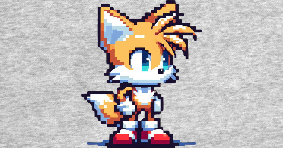 Pixel Tails Retro Ichi - Tails The Fox - T-Shirt | TeePublic