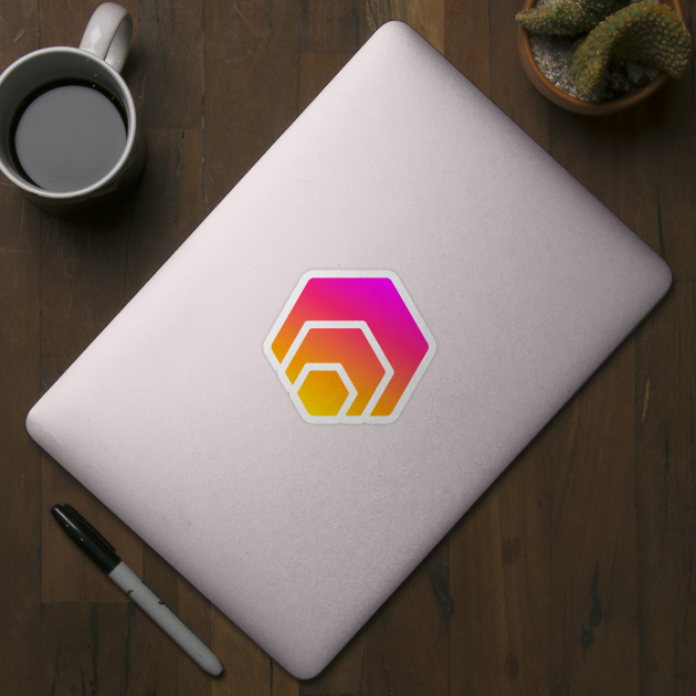 HEX Crypto Hexagon Logo - Hex - Sticker | TeePublic