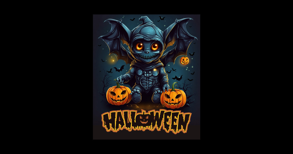 Cute Halloween Bat Aliens - Halloween - Sticker | TeePublic