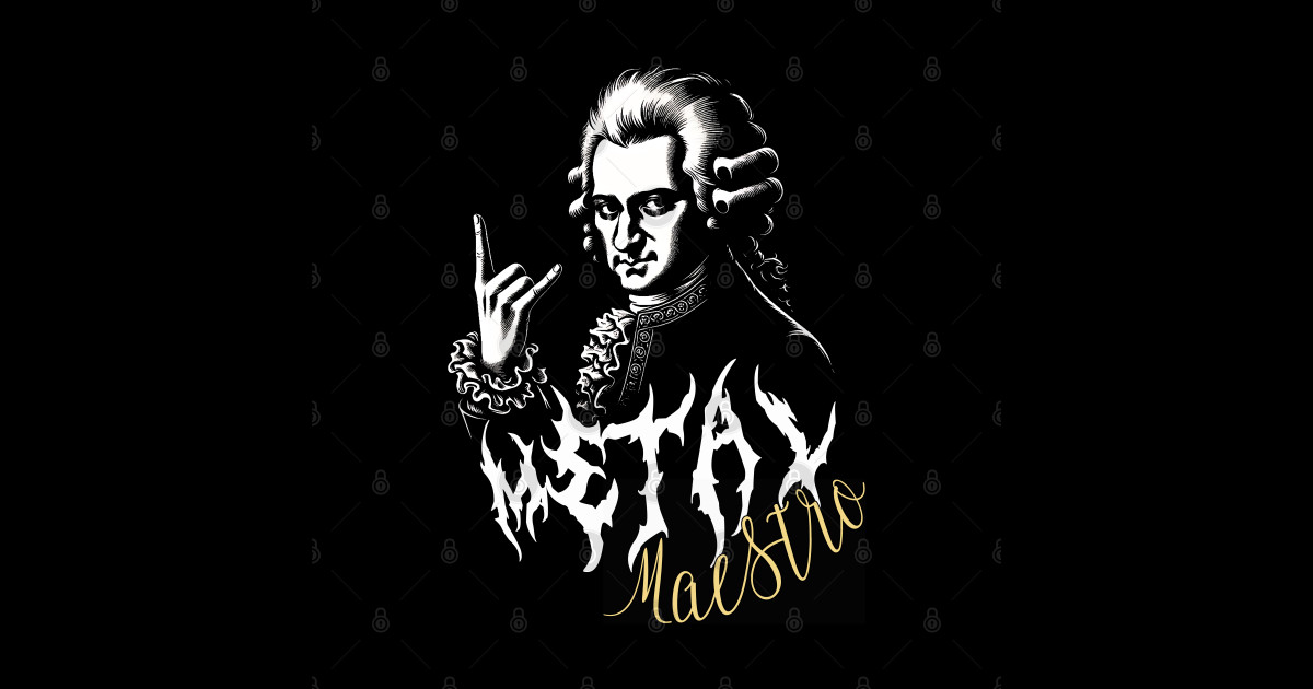 Mozart Rocks: Classical Meets Metal - Metalhead Mozart - Sticker ...