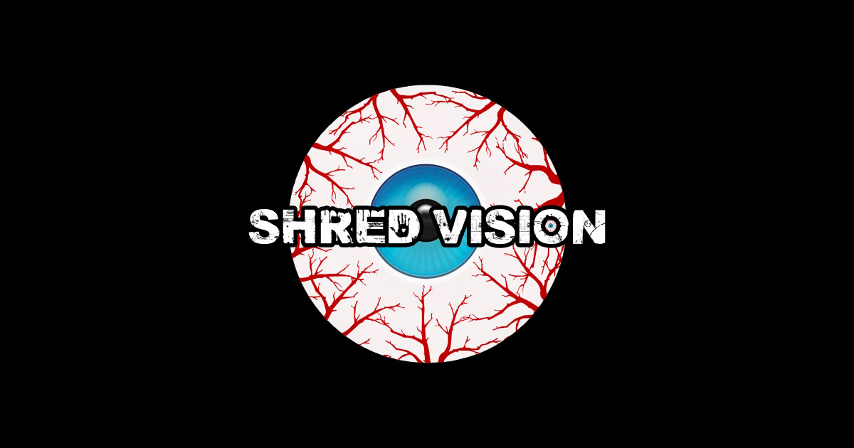 shred vision front and back - Shred Vision - Sticker | TeePublic