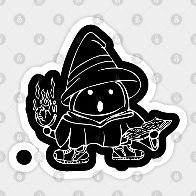 cute jelly wizard (white drawing) - Wizards - Sticker | TeePublic