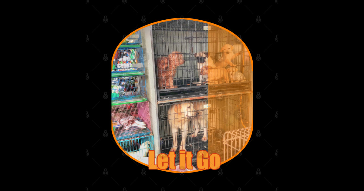 Caged animals Freedom Dogs - Animals Freedom - Sticker | TeePublic