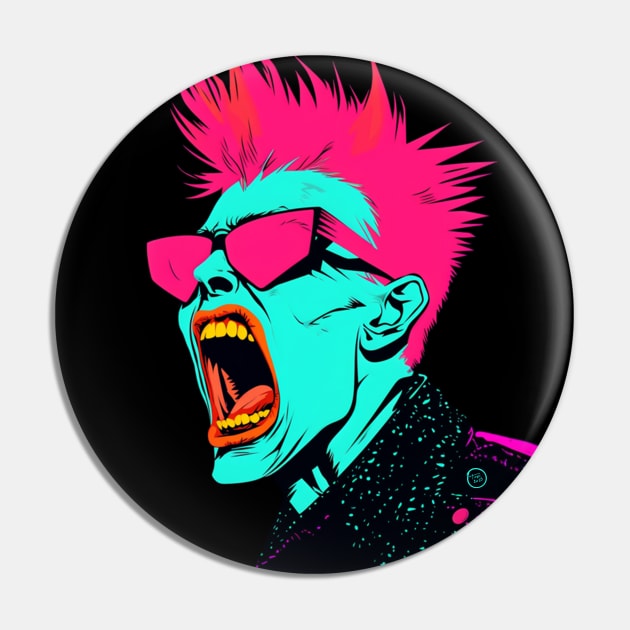 Punk Attitude ! - Rock Punk Music Shout - Pin | TeePublic
