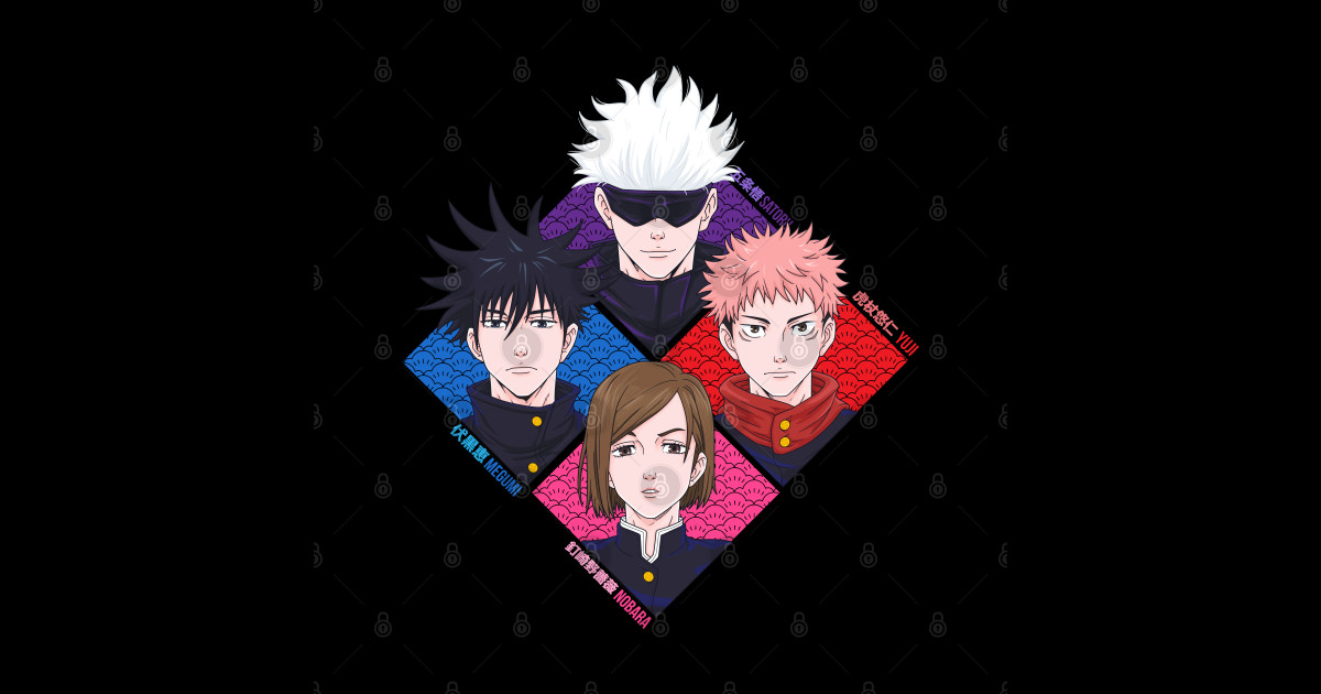 Gojo's Squad - Anime Characters - Magnet | TeePublic