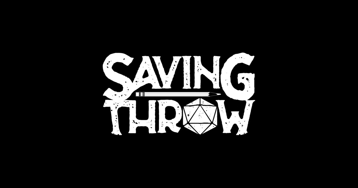 New Saving Throw Logo - White - Saving Throw Logo - Sticker | TeePublic